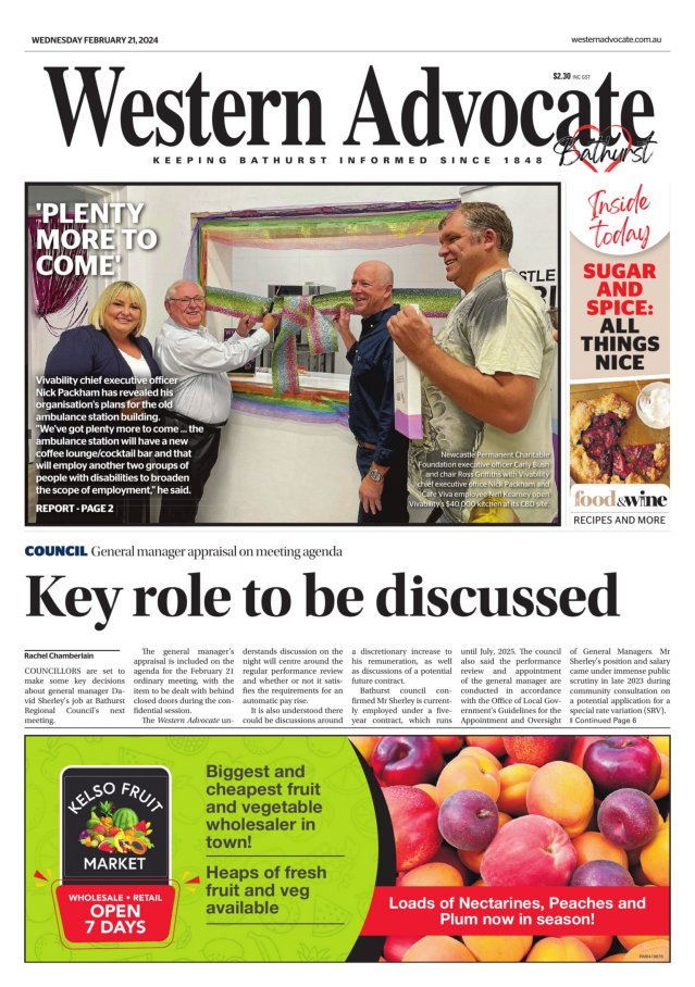 Today's Paper | Western Advocate | Bathurst, NSW