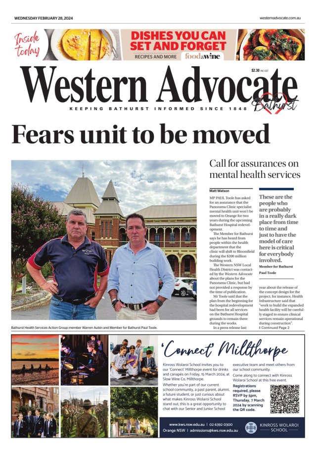 Today's Paper | Western Advocate | Bathurst, NSW