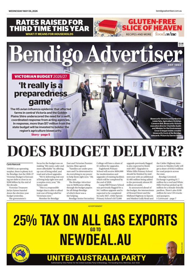 Today's Paper | Bendigo Advertiser | Bendigo Advertiser | Bendigo, VIC