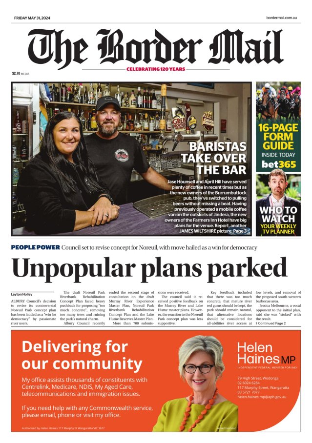 Today's Paper | The Border Mail | Wodonga, VIC