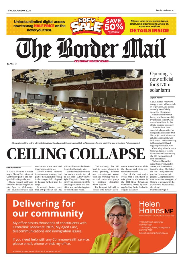 Today's Paper | The Border Mail | Wodonga, VIC