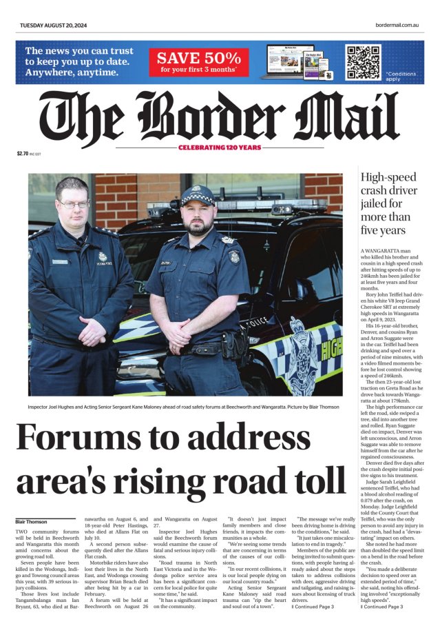Today's Paper | The Border Mail | Wodonga, VIC