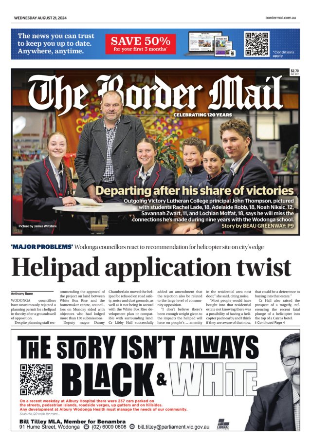 Today's Paper | The Border Mail | Wodonga, VIC