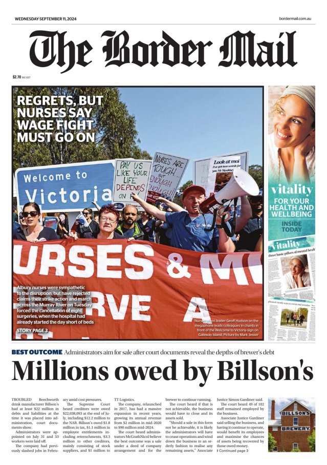 Today's Paper | The Border Mail | Wodonga, VIC