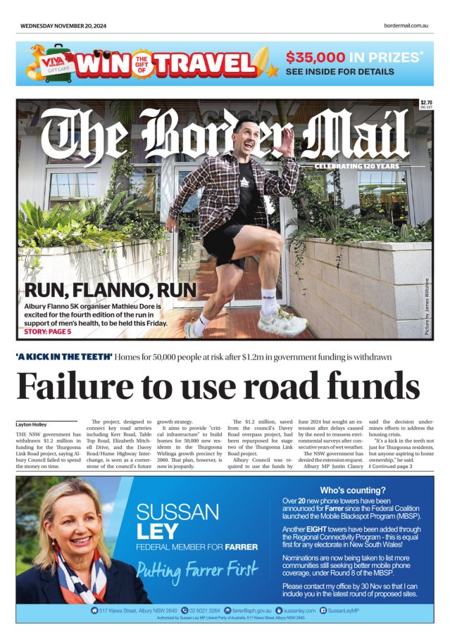 Today's Paper | The Border Mail | The Border Mail | Wodonga, VIC