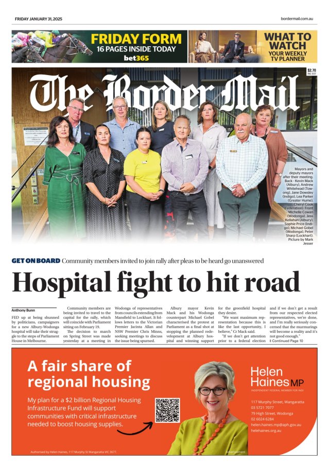 Today's Paper | The Border Mail | The Border Mail | Wodonga, VIC