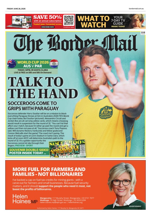 Today's Paper | The Border Mail | The Border Mail | Wodonga, VIC