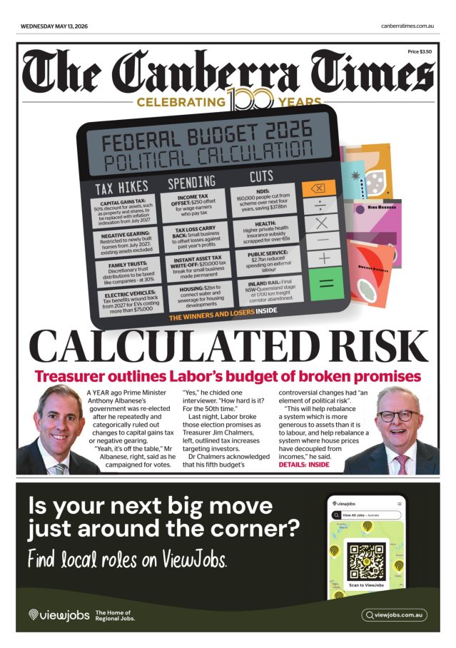 Today's Paper | The Canberra Times | Canberra, ACT