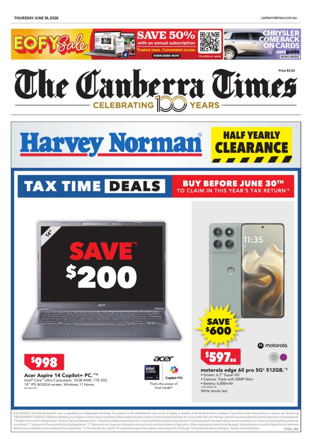 Today's Paper | The Canberra Times | Canberra, ACT