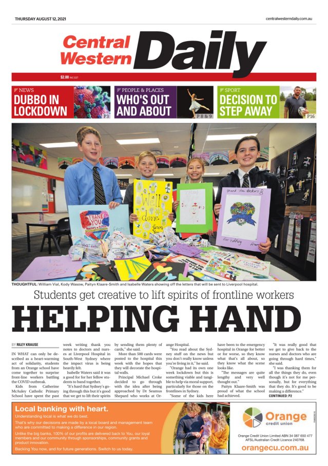 Today's Paper | Central Western Daily | Orange, NSW