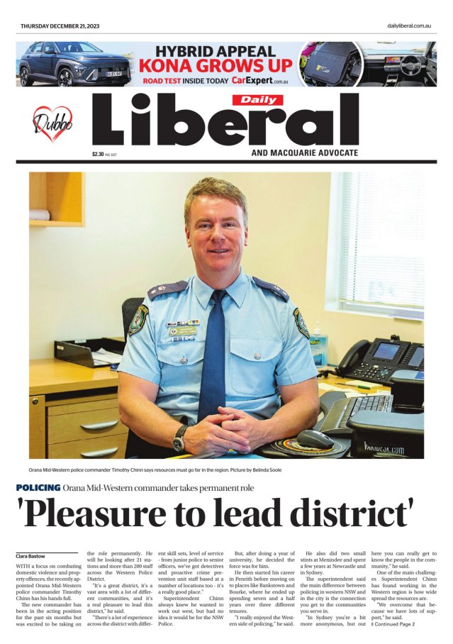 Today's Paper | Daily Liberal | Dubbo, NSW