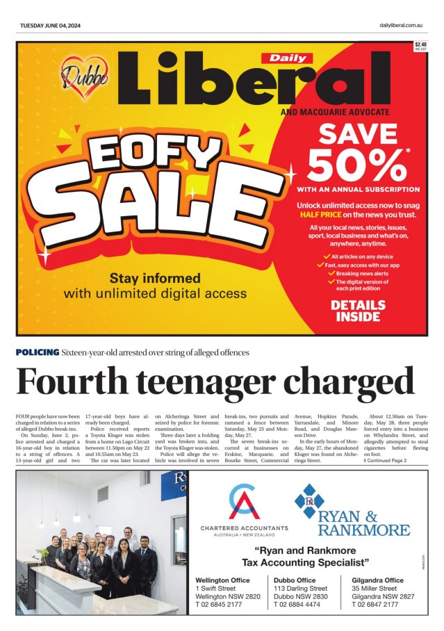 Today's Paper | Daily Liberal | Dubbo, NSW