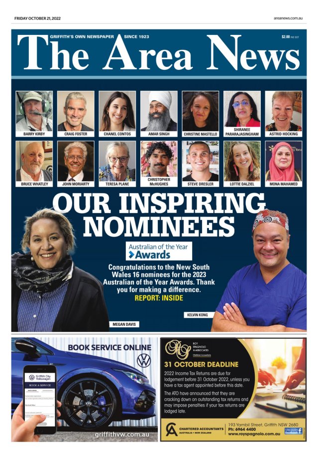 Today's Paper | The Area News | Griffith, NSW