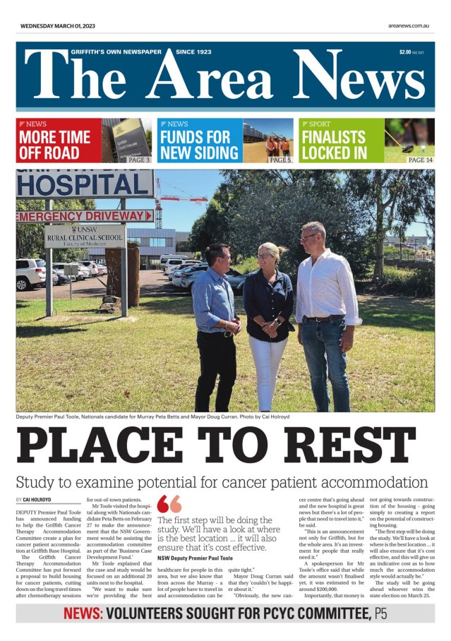 Today's Paper | The Area News | Griffith, NSW