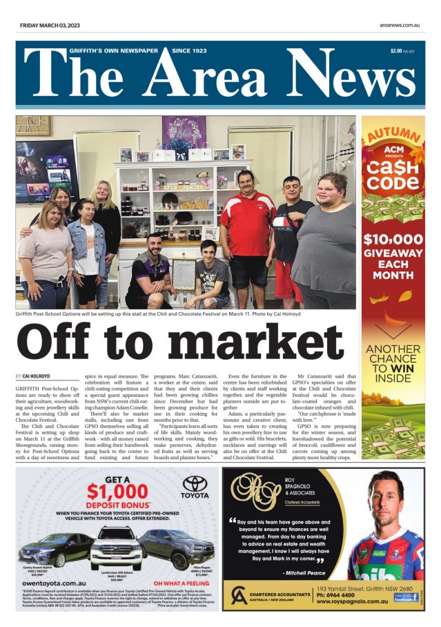 Today's Paper | The Area News | Griffith, NSW