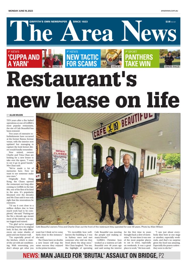 Today's Paper | The Area News | Griffith, NSW