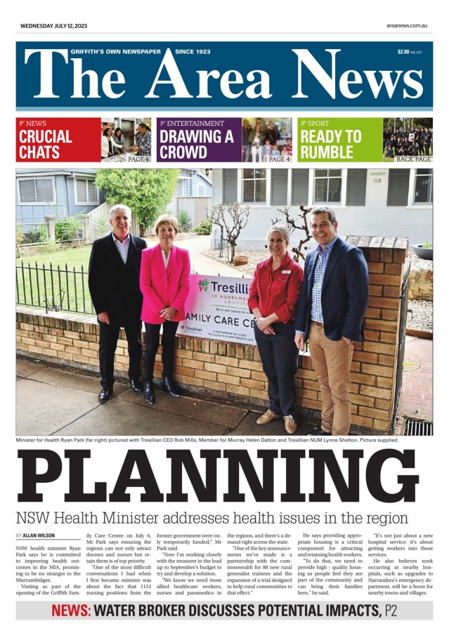 Today's Paper | The Area News | Griffith, NSW