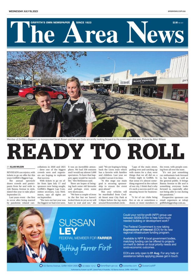 Today's Paper | The Area News | Griffith, NSW