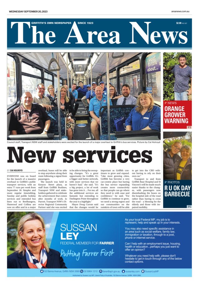 Today's Paper | The Area News | Griffith, NSW