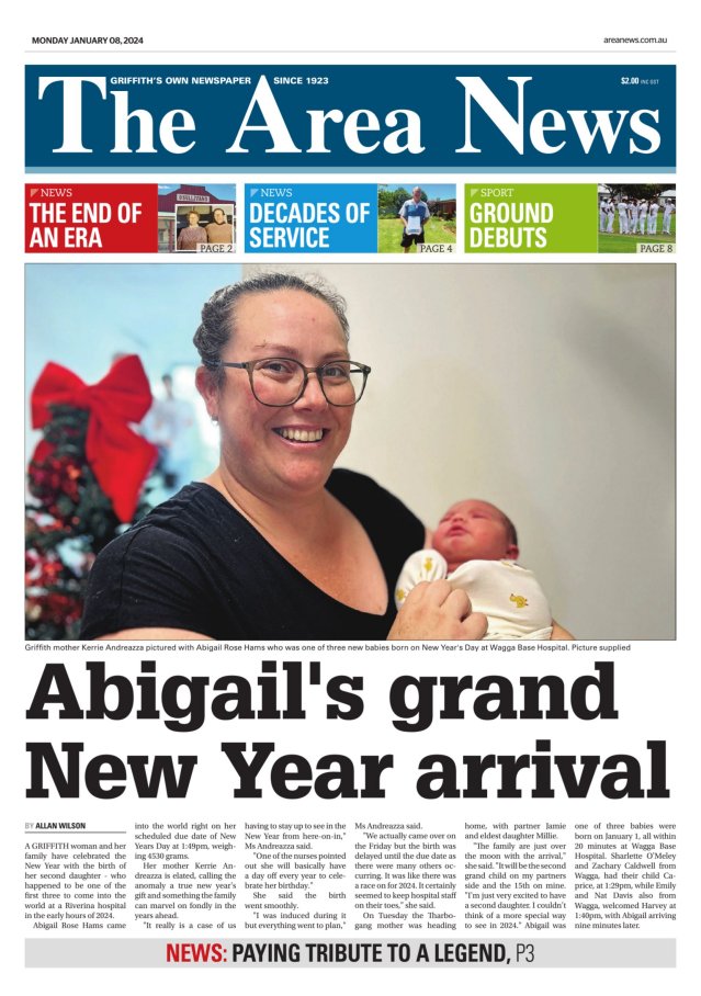 Today's Paper | The Area News | Griffith, NSW