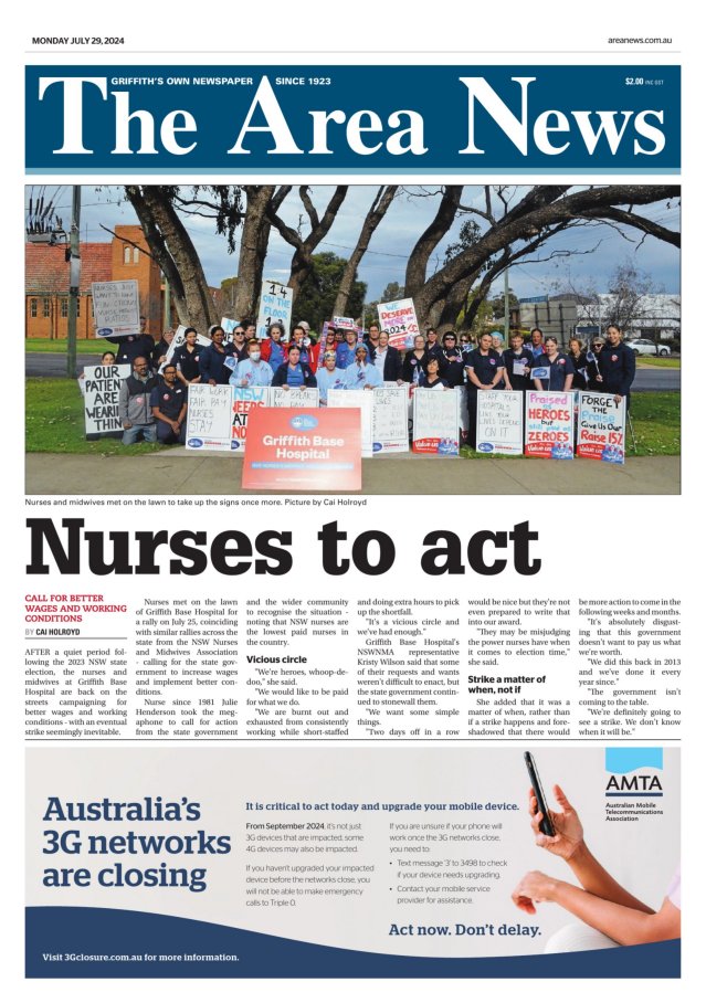 Today's Paper | The Area News | Griffith, NSW