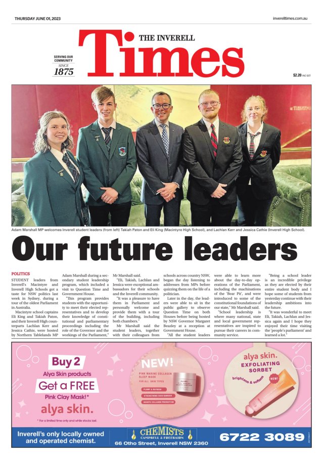 Today's Paper | The Inverell Times | Inverell, NSW