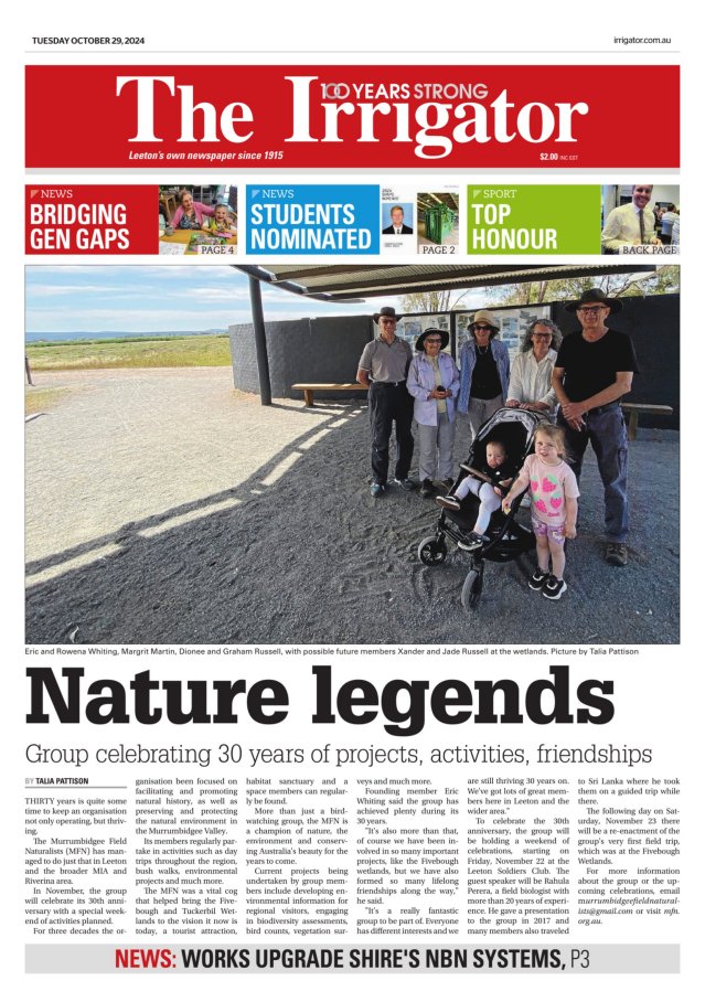 Today's Paper | The Irrigator | The Irrigator | Leeton, NSW
