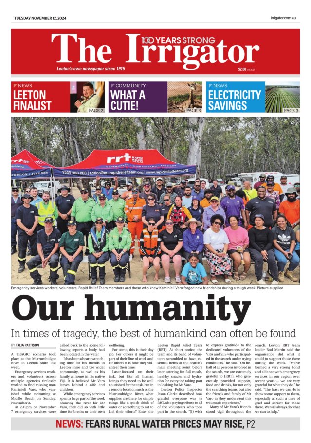 Today's Paper | The Irrigator | The Irrigator | Leeton, NSW