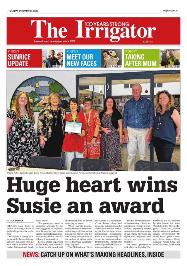 Today's Paper | The Irrigator | The Irrigator | Leeton, NSW