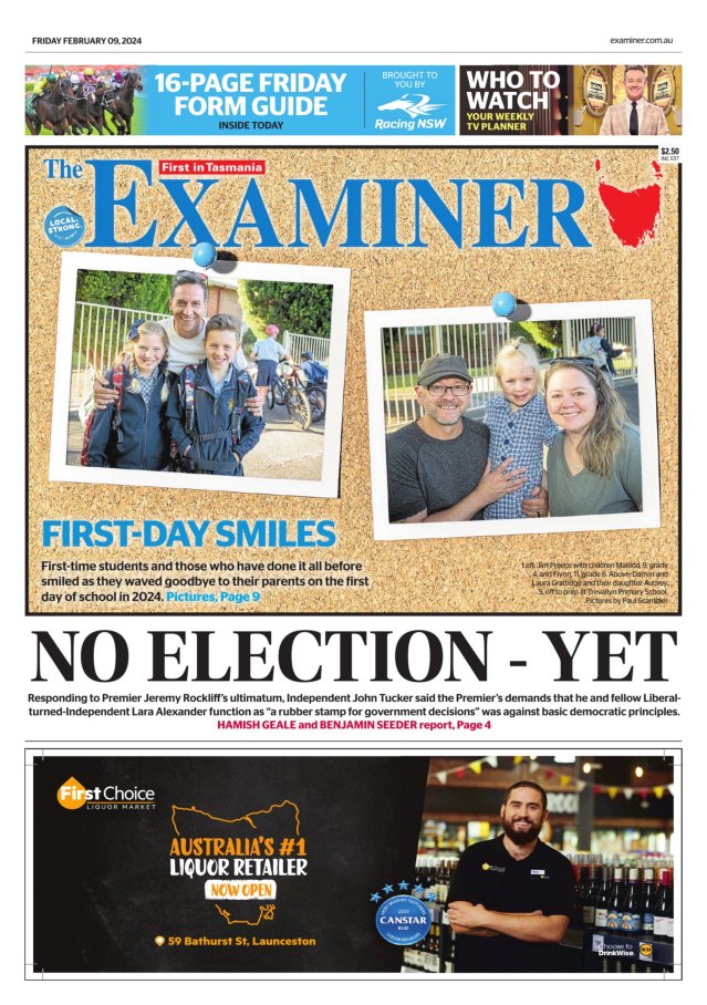 Today's Paper | The Examiner | Launceston, TAS