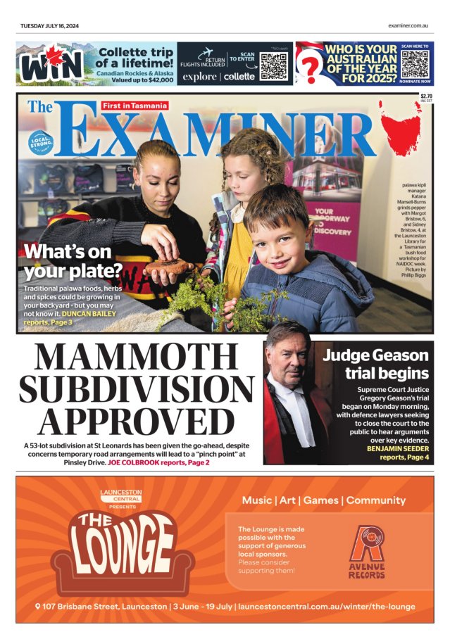 Today's Paper | The Examiner | Launceston, TAS