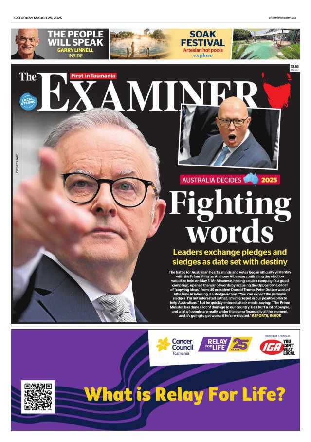 Today's Paper | The Examiner | The Examiner | Launceston, TAS