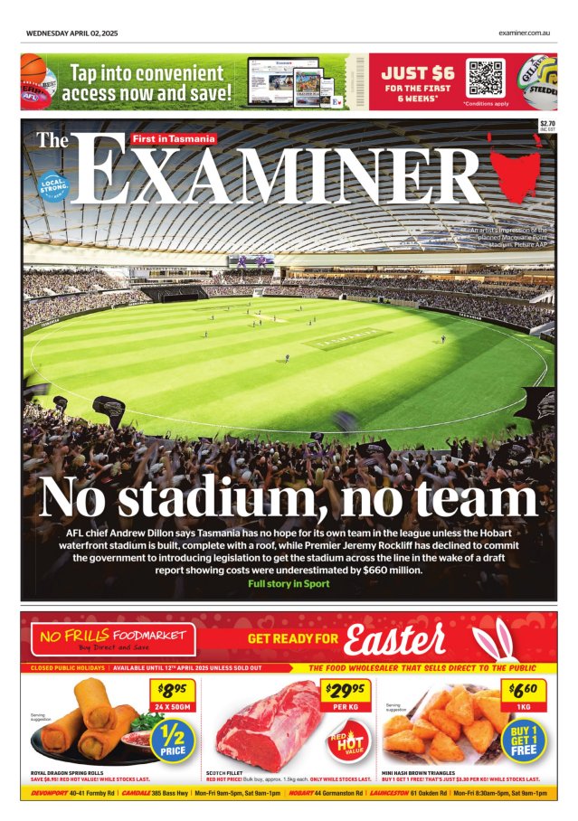 Today's Paper | The Examiner | The Examiner | Launceston, TAS