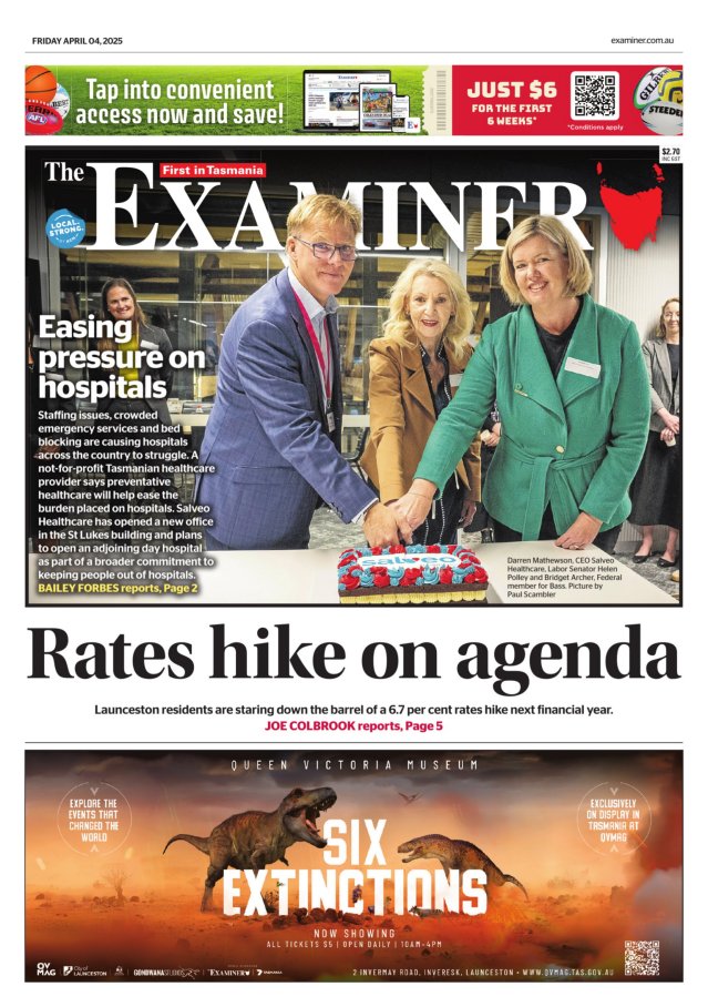 Today's Paper | The Examiner | The Examiner | Launceston, TAS