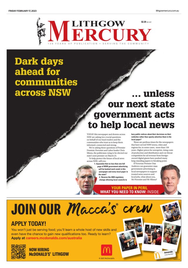Today's Paper | Lithgow Mercury | Lithgow, NSW
