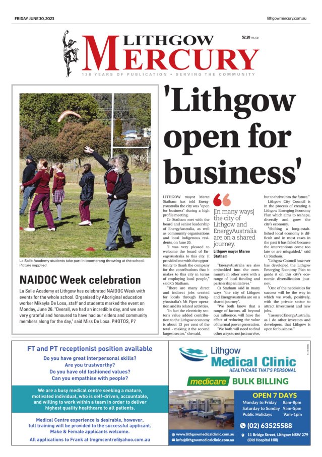 Today's Paper | Lithgow Mercury | Lithgow, NSW