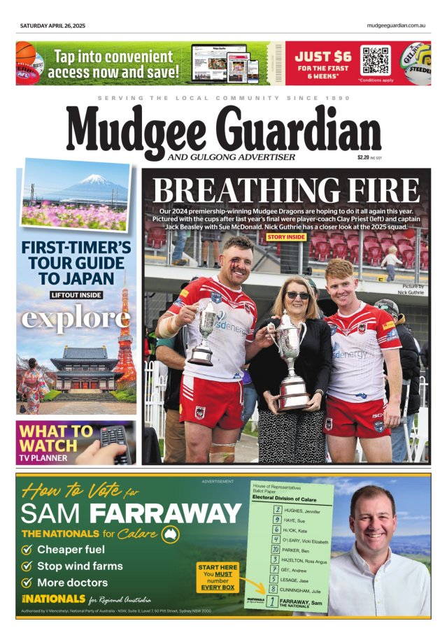 Today's Paper | Mudgee Guardian | Mudgee Guardian | Mudgee, NSW