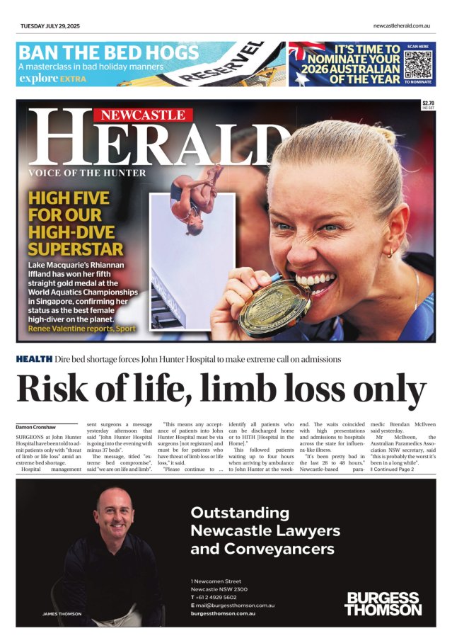 Tuesday 29 July 2025