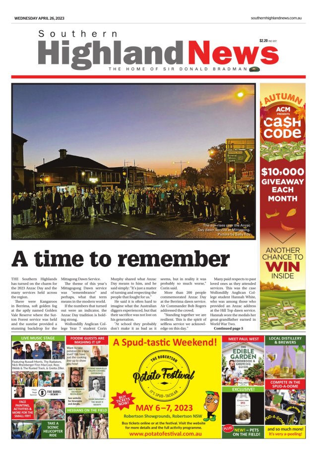 Today's Paper | Southern Highland News | Bowral, NSW