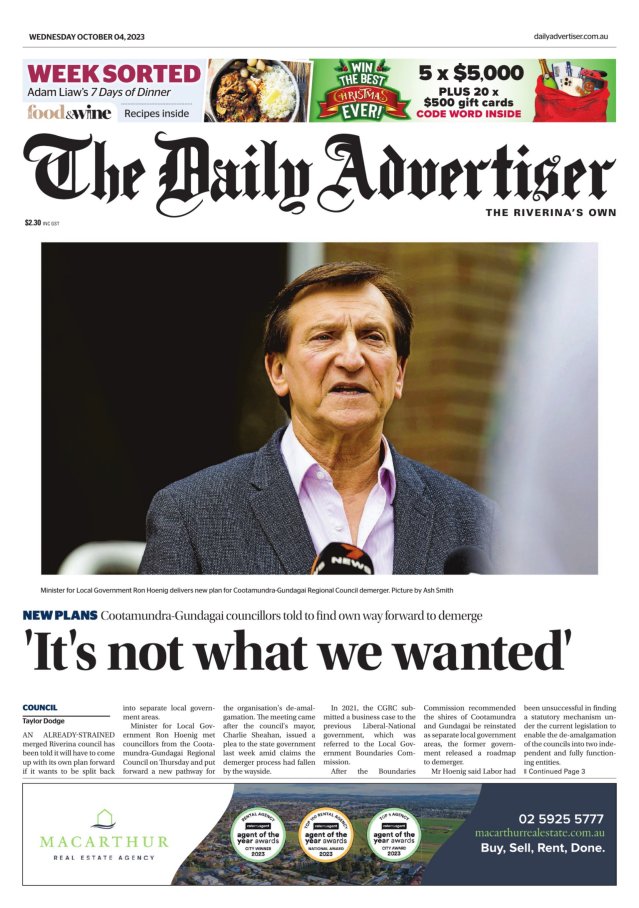 Today's Paper | The Daily Advertiser | Wagga Wagga, NSW