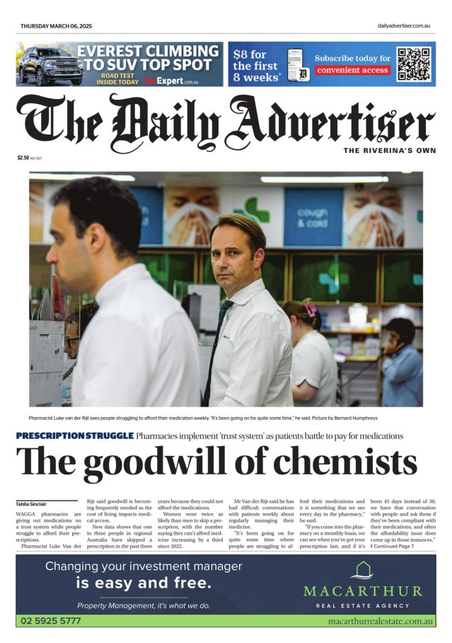 Today's Paper | The Daily Advertiser | The Daily Advertiser | Wagga ...